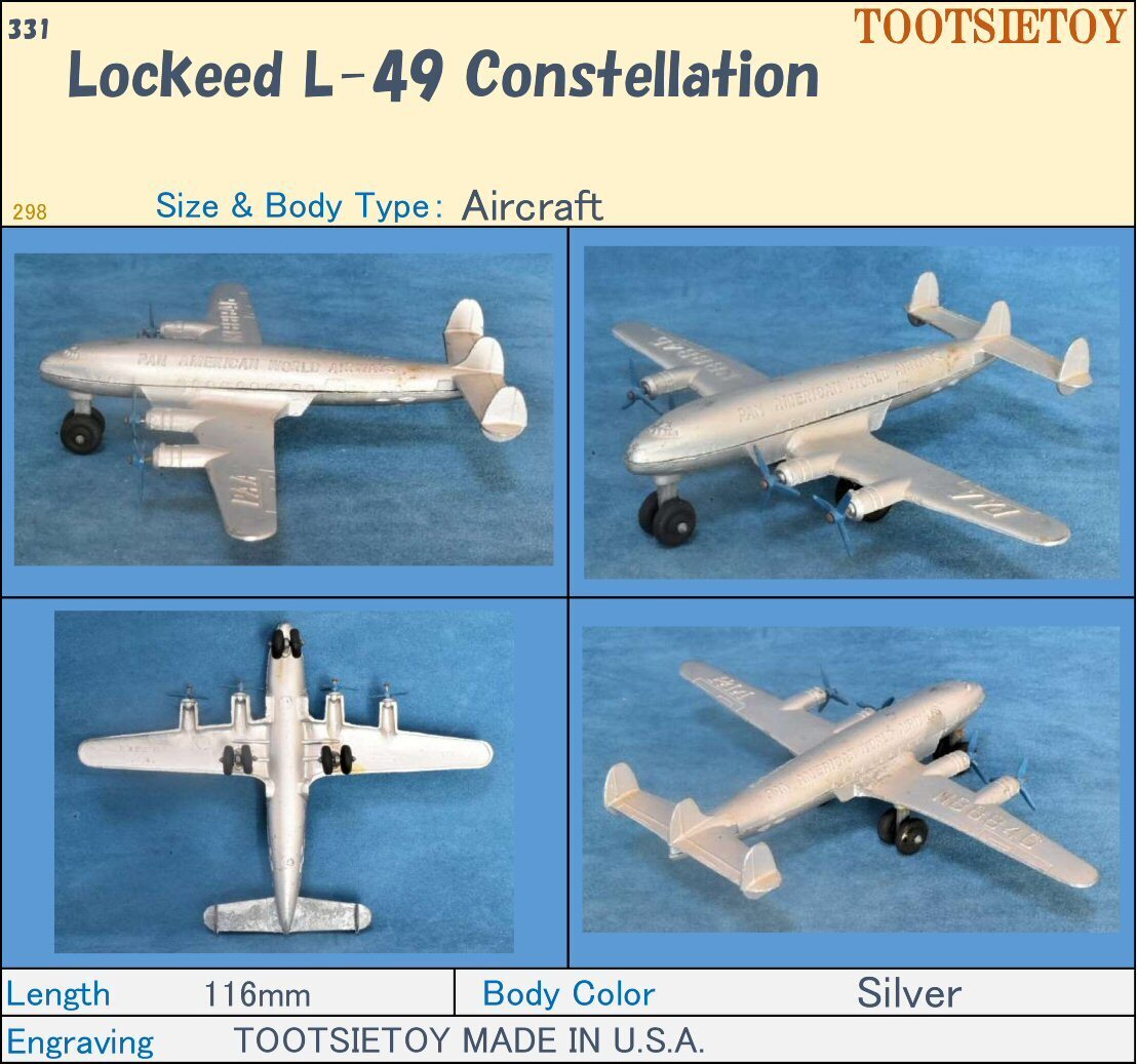 Lockeed L-49 Constellation: SWADA's TOOTSIETOY Collection Room